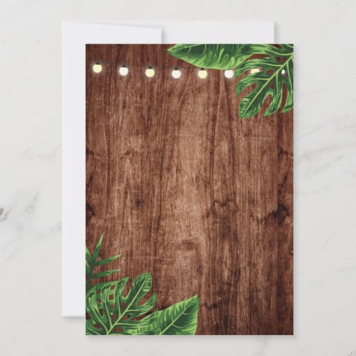 Rustic Tropical Aloha 30th Birthday Invitation | Zazzle