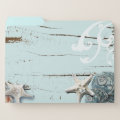 rustic tropical aqua blue seashell starfish beach file folder | Zazzle