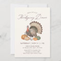 Rustic Turkey Thanksgiving Dinner Invitation | Zazzle