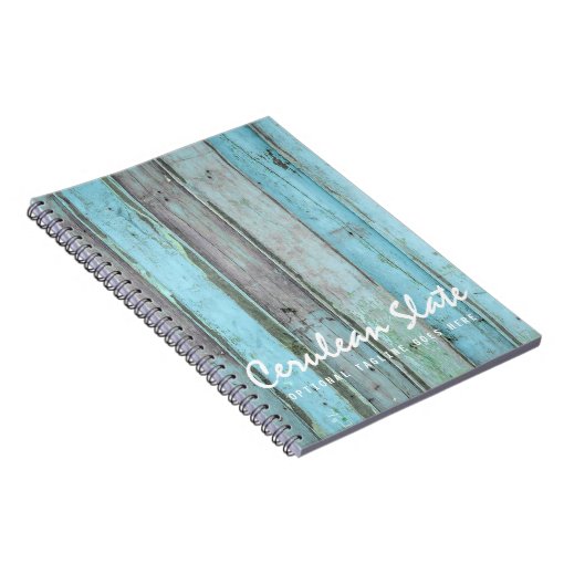 Rustic Turquoise Wood Vintage & Boho Chic Boutique Notebook | Zazzle