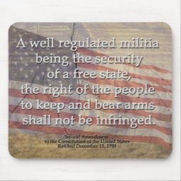 Rustic Typography 2nd Amendment American Flag Mouse Pad | Zazzle