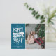 Rustic Typography Blue Happy New Year Photo Holiday Postcard | Zazzle