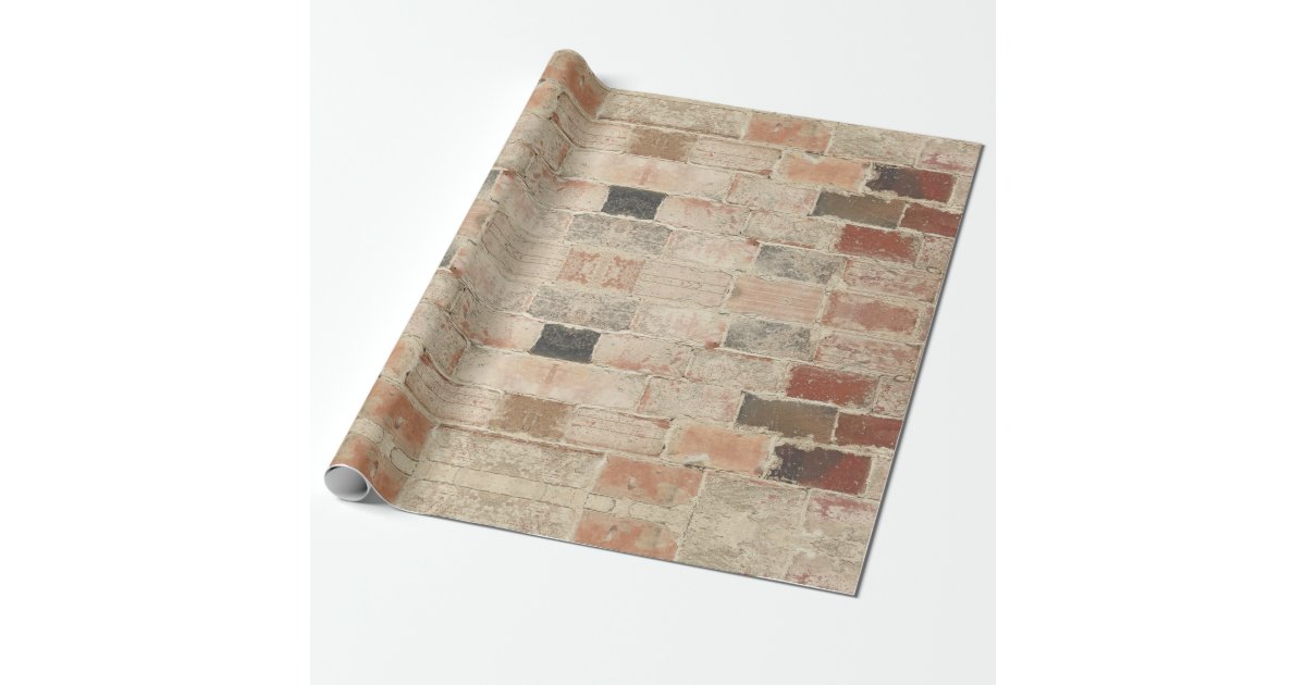 Rustic Unique Vintage Old Brick Natural Texture Wrapping Paper | Zazzle