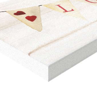 Rustic Valentine Banner II Canvas Print | Zazzle