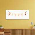 Rustic Valentine Banner II Canvas Print | Zazzle