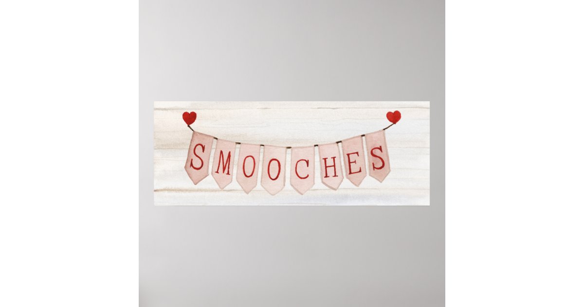 Rustic Valentine Banner III Poster | Zazzle