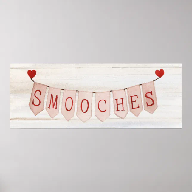 Rustic Valentine Banner III Poster | Zazzle
