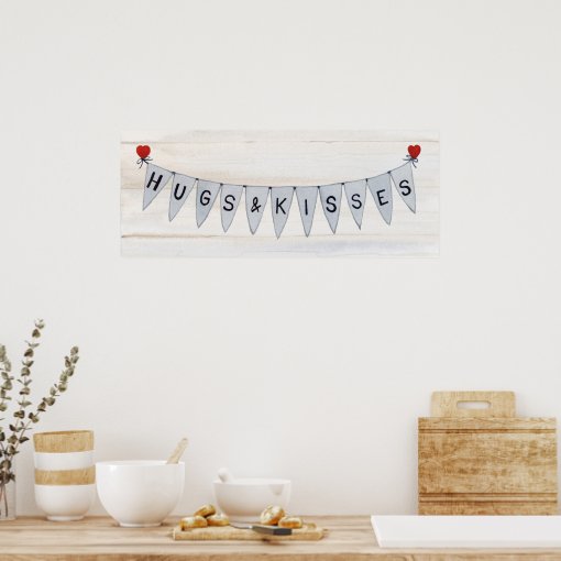Rustic Valentine Banner IV Poster | Zazzle