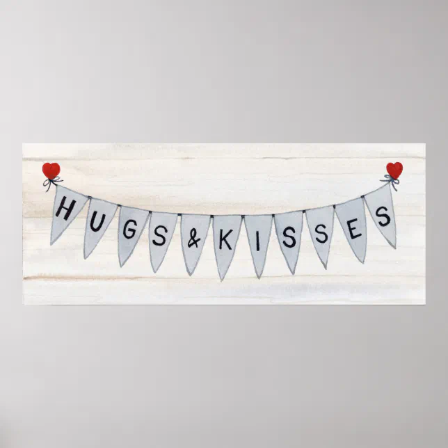 Rustic Valentine Banner IV Poster | Zazzle