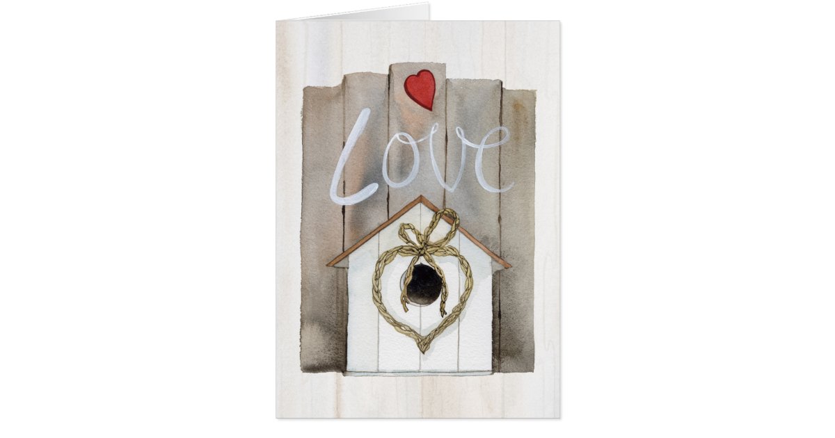 Rustic Valentine Birdhouse | Zazzle
