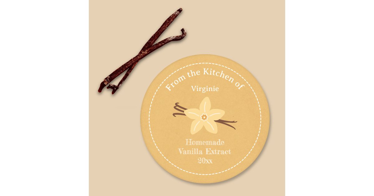 Rustic Vanilla Extract Label Sticker | Zazzle