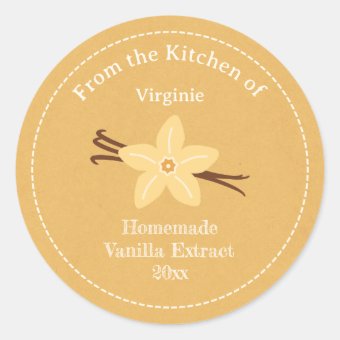 Rustic Vanilla Extract Label Sticker | Zazzle
