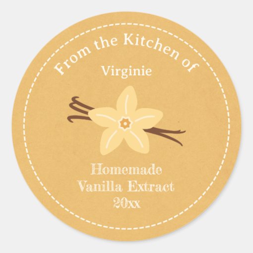 Rustic Vanilla Extract Label Sticker | Zazzle