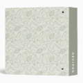Rustic Vegetable Sage Green Custom Family Recipe 3 Ring Binder | Zazzle