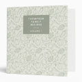 Rustic Vegetable Sage Green Custom Family Recipe 3 Ring Binder | Zazzle