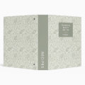 Rustic Vegetable Sage Green Custom Family Recipe 3 Ring Binder | Zazzle