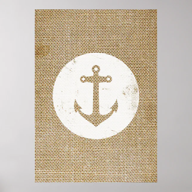 Rustic vintage anchor poster | Zazzle