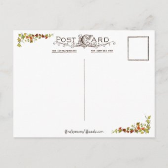 Rustic Vintage Autumn Country Scene Postcard | Zazzle