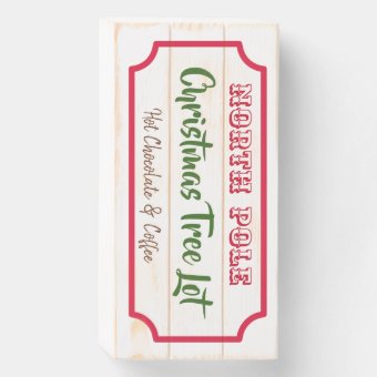 Rustic Vintage Christmas Tree Lot Sign Decoration | Zazzle