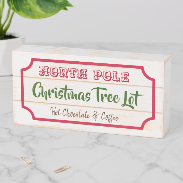 Rustic Vintage Christmas Tree Lot Sign Decoration | Zazzle.com
