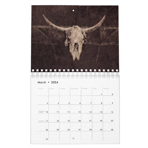 Rustic Vintage Country Farm Art 2024 Calendar | Zazzle
