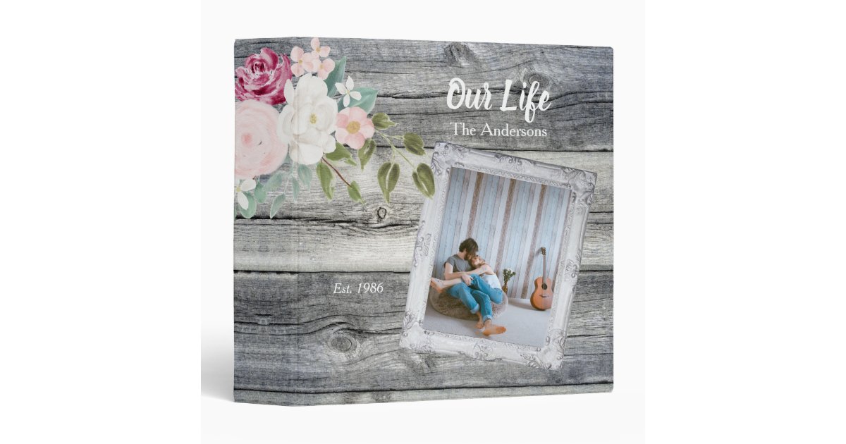 Rustic Vintage Country Photo Scrapbook Album 3 Ring Binder | Zazzle.com