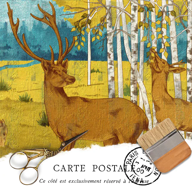 Rustic Vintage Deer Texture Decoupage Tissue Paper | Zazzle