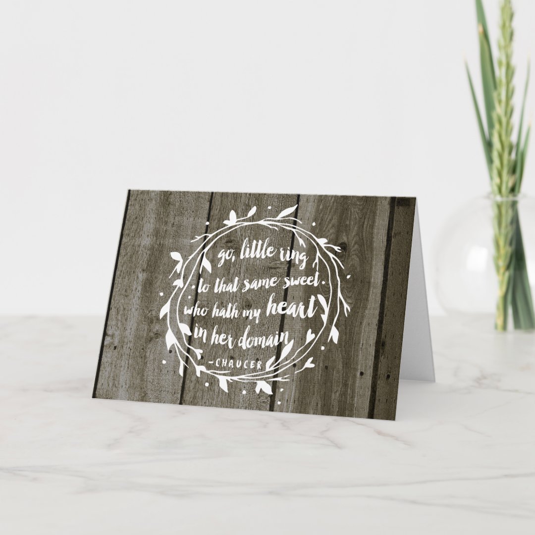 Rustic Vintage Engagement Card | Zazzle