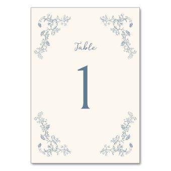 Rustic Vintage Floral Frame Wedding Table Number | Zazzle