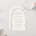 Rustic Vintage Floral Line Art Arch Wedding Invitation | Zazzle