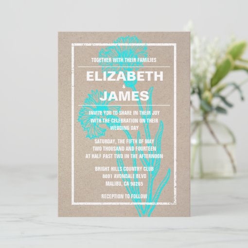 Rustic Vintage Informal Wedding Invitations | Zazzle