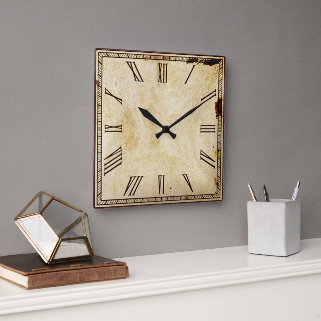 square clock wall
