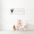 Rustic Vintage Rooster Farm Logo Apron Banner | Zazzle