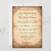 Rustic vintage wedding invitation | Zazzle