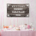 Rustic Vintage Wood Country Wedding Welcome Banner | Zazzle