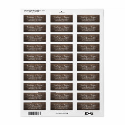 Rustic Vintage Wood Elegant Country Return Address Label | Zazzle