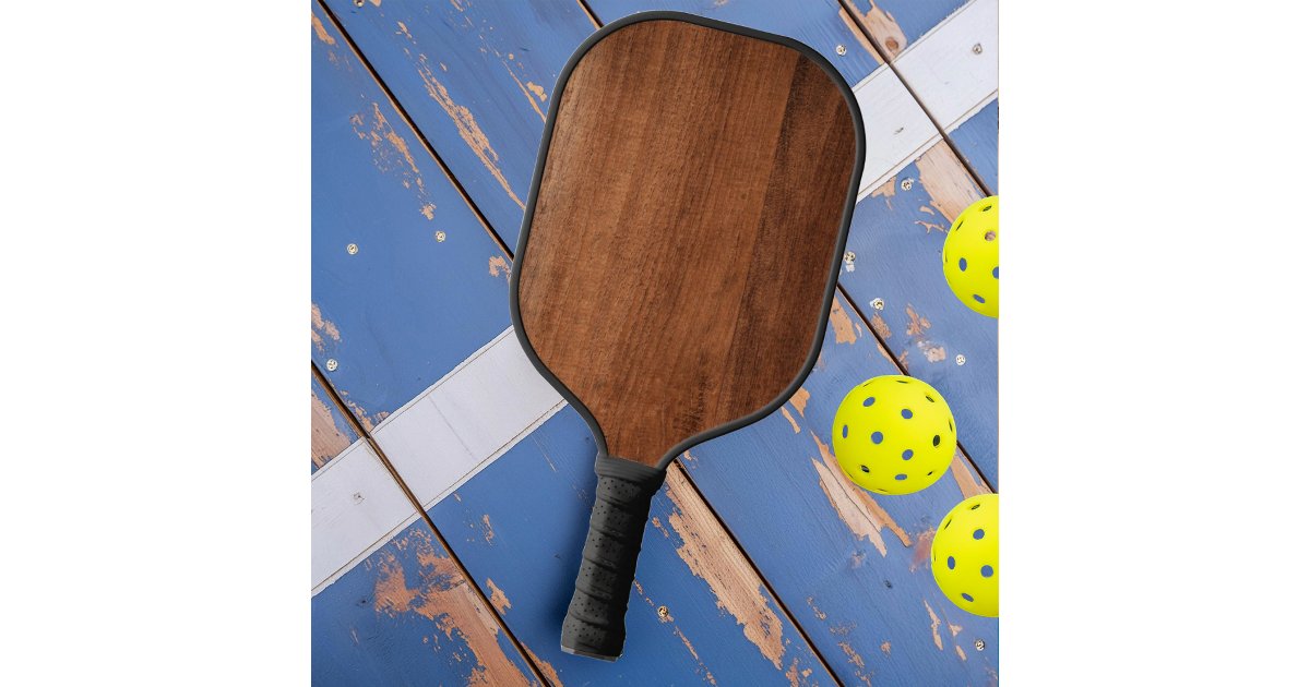 Rustic Walnut Wood Pickleball Paddle | Zazzle