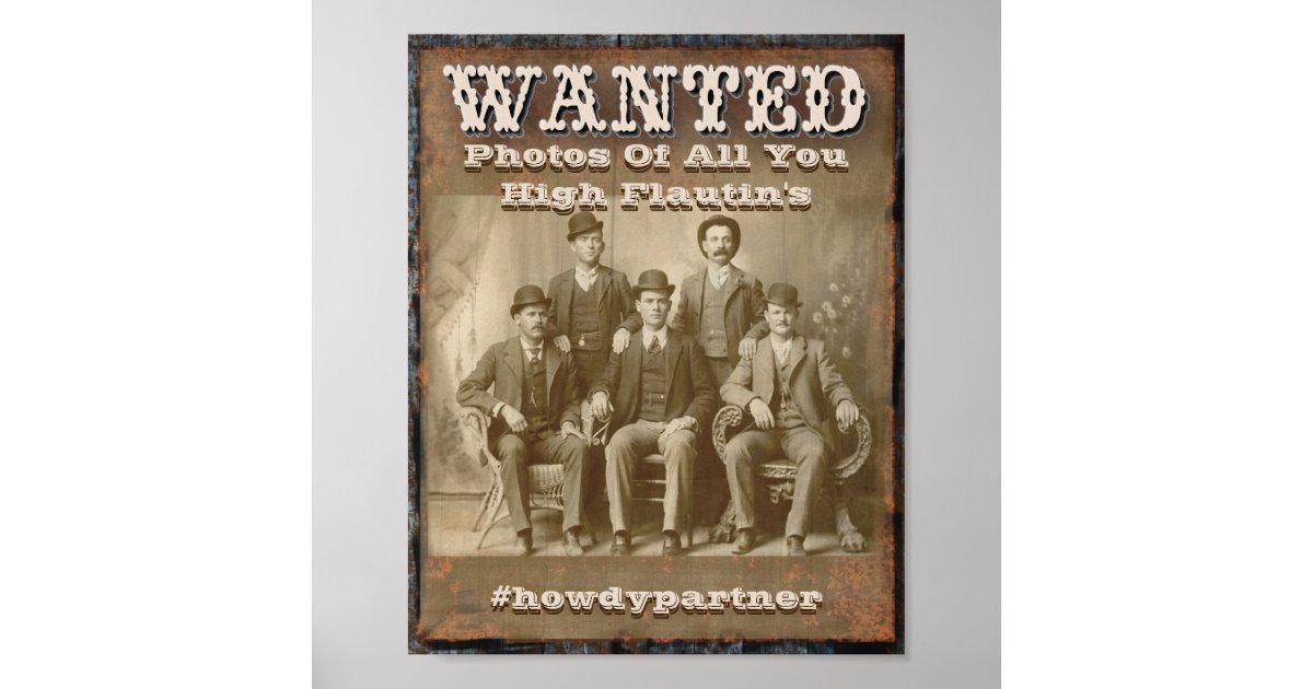 Rustic Wanted Poster - Hashtag and Social Media | Zazzle