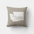 Rustic Washington Home State Throw Pillow | Zazzle