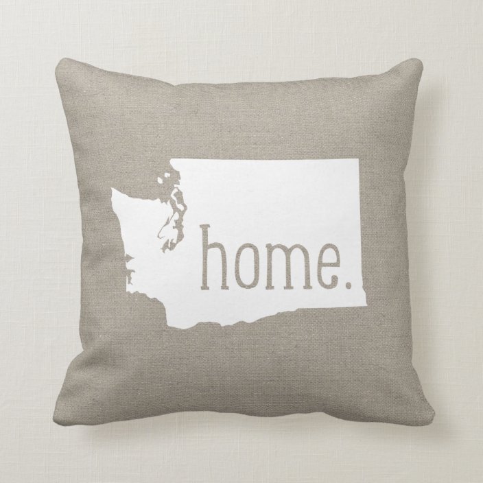 Rustic Washington Home State Throw Pillow | Zazzle.com