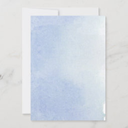 Rustic Watercolor Blue Wedding Invitation | Zazzle