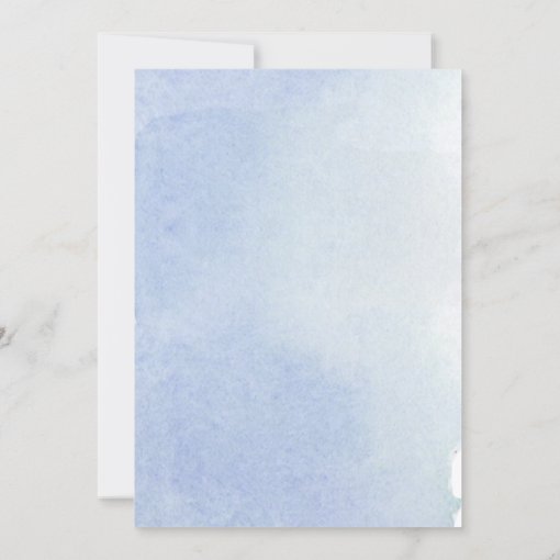 Rustic Watercolor Blue Wedding Invitation | Zazzle