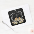 rustic watercolor crest farmhouse business square sticker | Zazzle