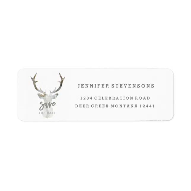 RUSTIC WATERCOLOR DEER | ADDRESS LABELS | Zazzle