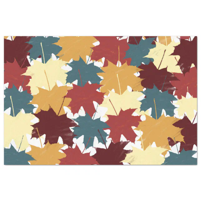 Rustic Watercolor Fall Autumn Leaves Tissue Paper | Zazzle