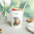 Rustic Watercolor Farmhouse Goat Baby Shower Paper Cups | Zazzle