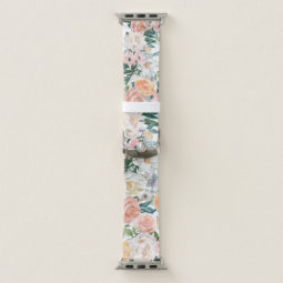 Rustic watercolor floral design Apple watch bands | Zazzle