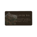 Rustic Watercolor Mountain Landscape Wedding Label | Zazzle