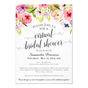 Virtual Bridal Shower Invitations | Zazzle