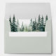 Rustic watercolor pine tree forest sage wedding envelope | Zazzle
